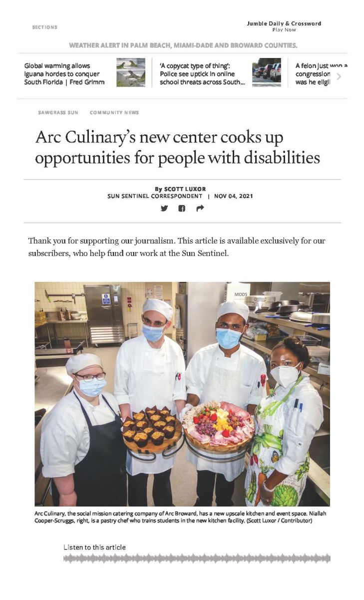 Arc Culinary's new center cooks up opportunities for people with ...